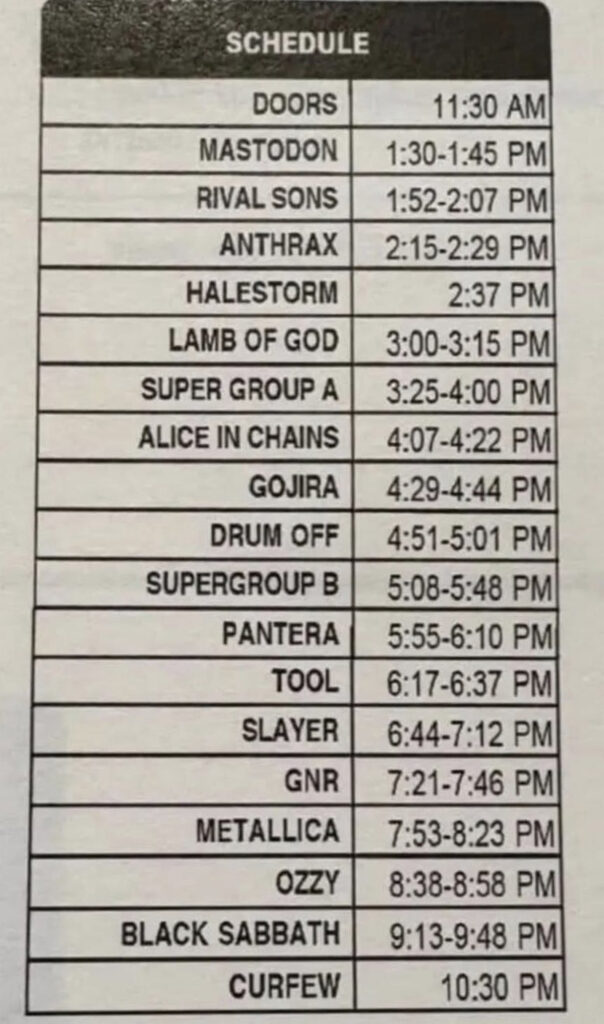 Set Times Revealed For Tomorrow's 'Back To Beginning' Farewell Show For ...