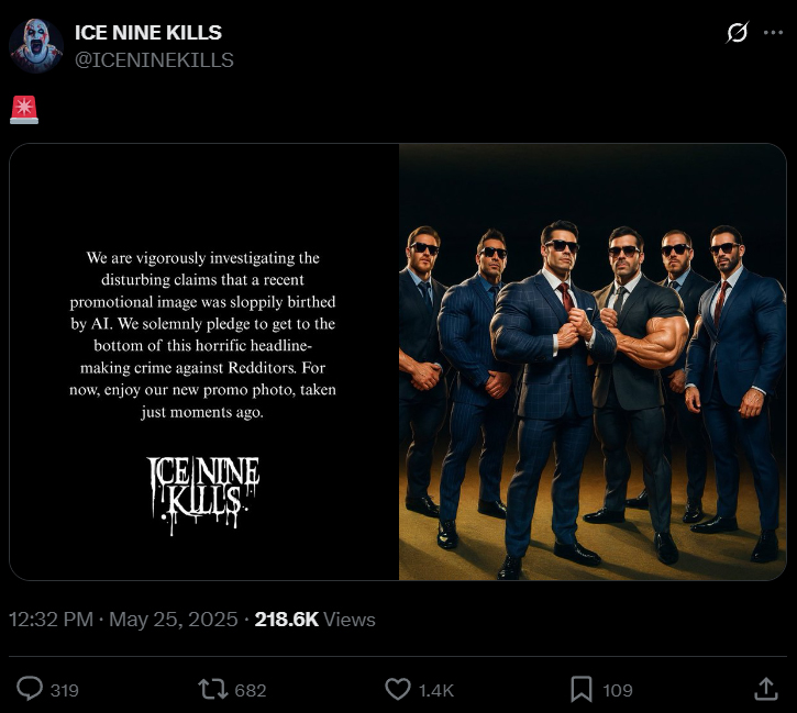 Ice Nine Kills Fire Back Over Alleged AI Art Controversy: "We Solemnly ...